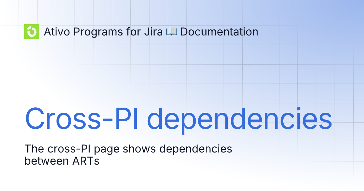 Cross-PI dependencies | Ativo Programs for Jira 📖 Documentation